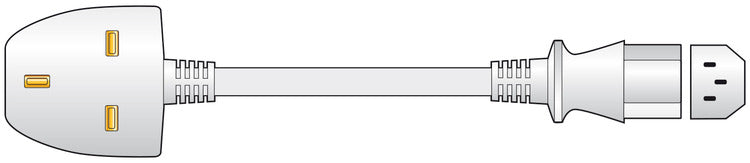 Mercury 114.017UK Mains Power Lead UK 3 Pin Plug to IEC C13 – WME