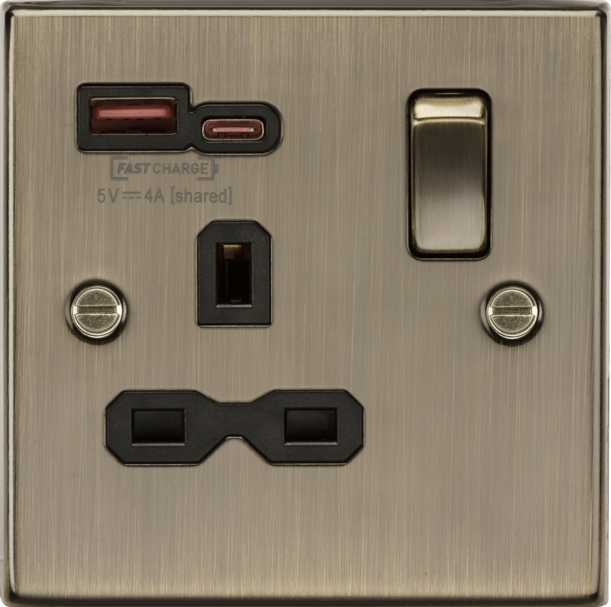 Knightsbridge: CS9919AB, 13A Switched Socket, Dual USB A+C Ports ...