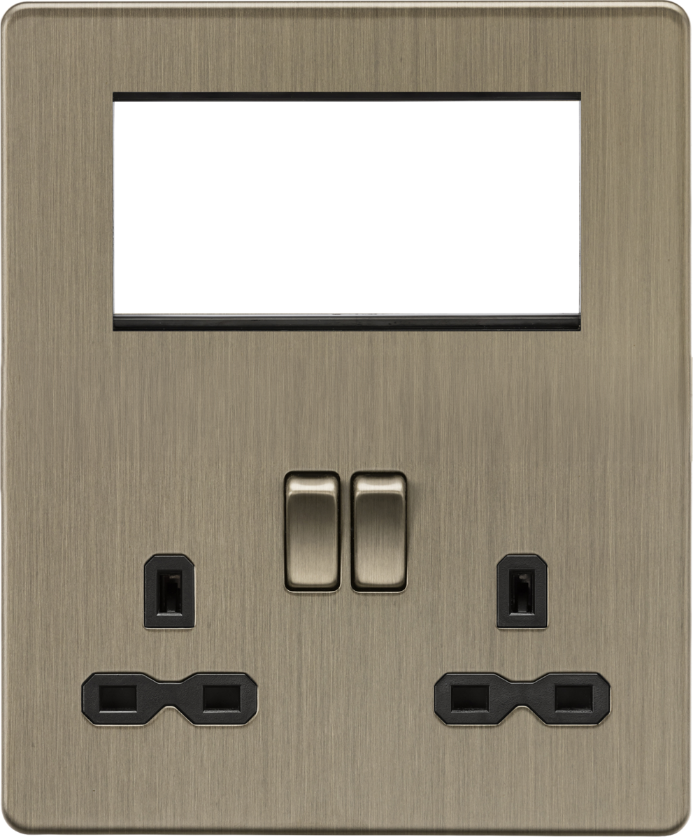 Knightsbridge Antique Brass Multimedia Combination Plate SFR194AB ...