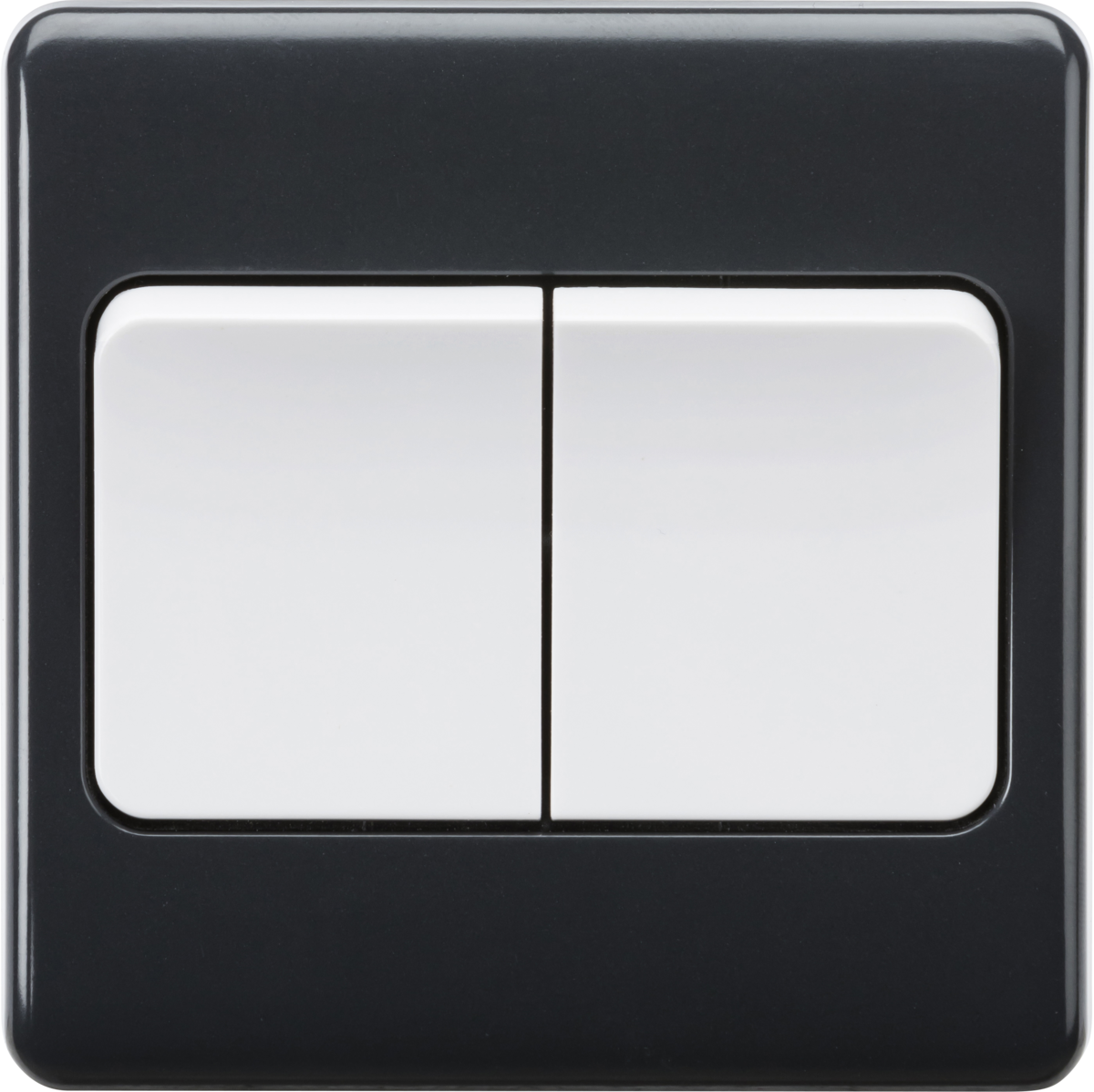Knightsbridge PM3W 10AX 2 Gang 2-Way Wide Rocker Switch, Anthracite – WME