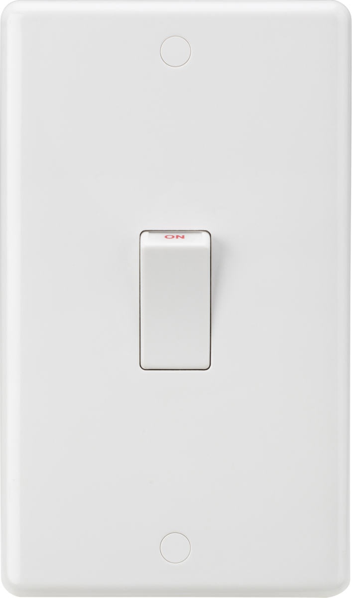 Knightsbridge: CU8332W, 45A Double Pole Switch, Anti-Microbial, White ...
