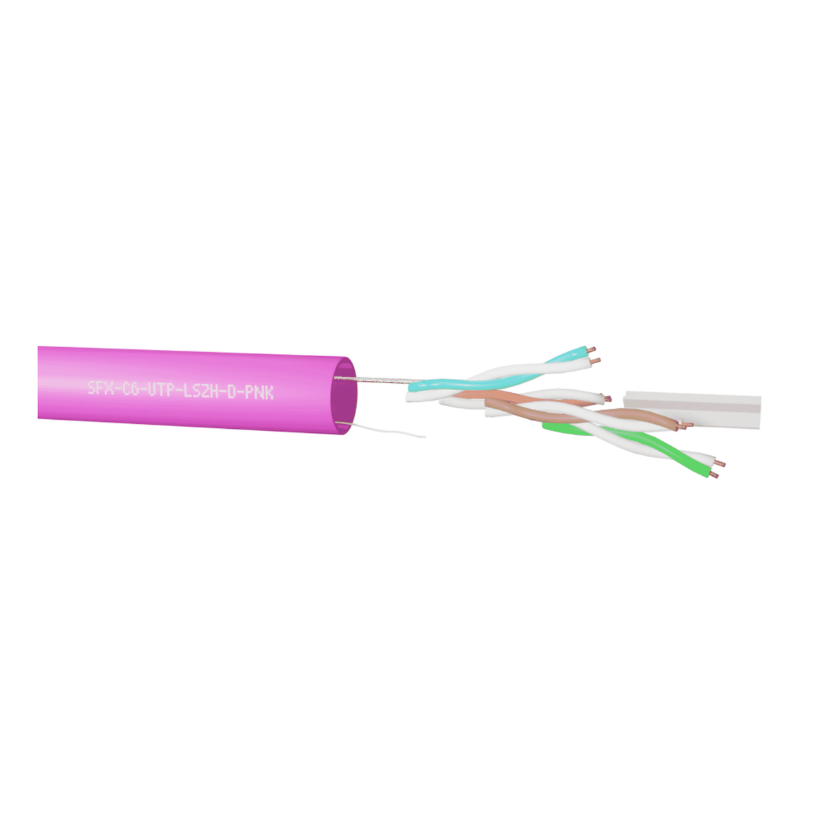 Cat6 4pr UTP LSZH Pink 305 m Reel SFX/C6-UTP-LSZH-D-PNK-305 – WME